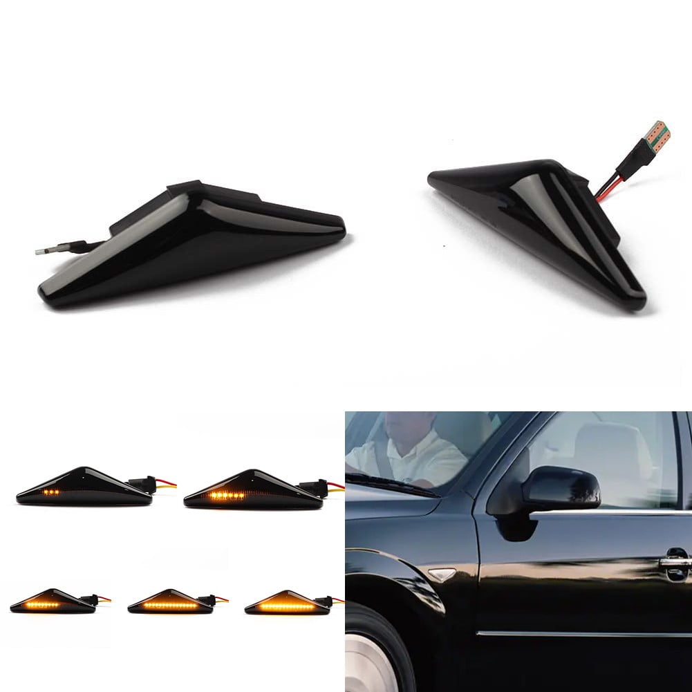ZHIMAO LED Turn Signal Light Indicator Side Dynamic For Ford Focus MK1 ...