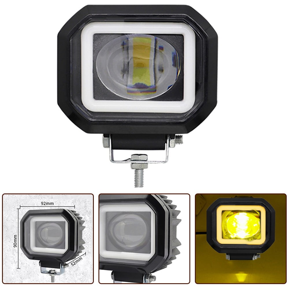 ZHIMAO LED Work Light Driving Fog Headlight DRL Halo Spot White Yellow ...