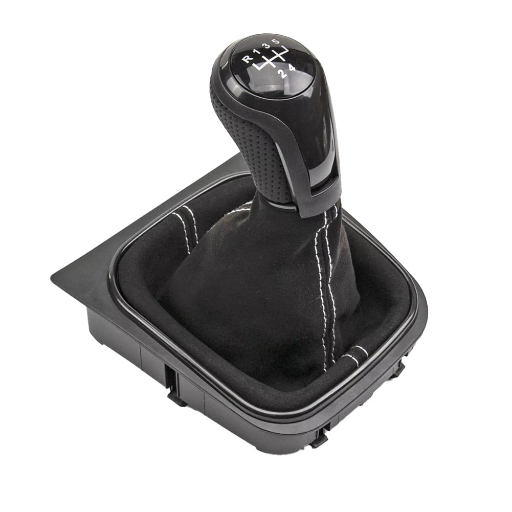 ZHIMAO Leather Manual Gear Shift Lever Knob Boot Cover 5/6 Speed For ...