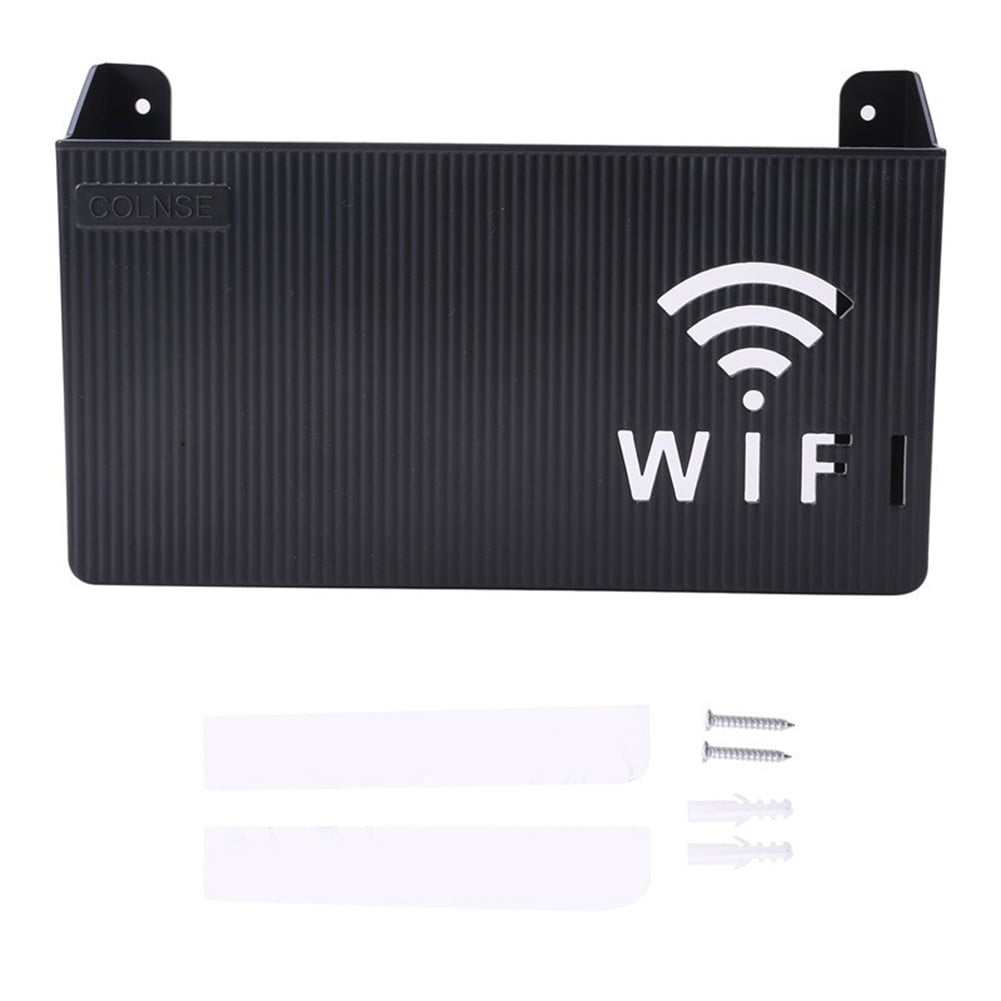 ZHIMAO Wireless Wifi Router Shelf Storage Box Wall Hanging ABS Plastic ...