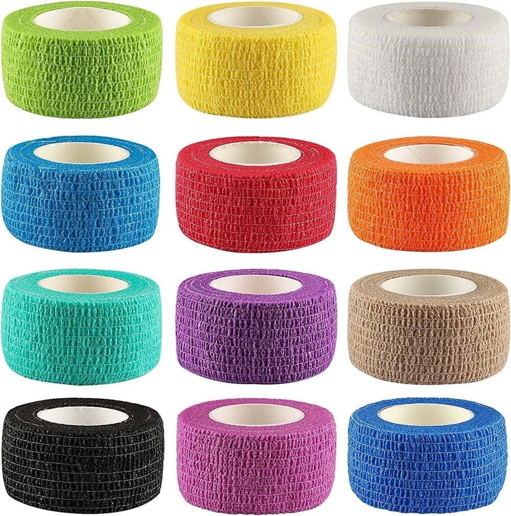 ZHIS 12 Pack Self Adherent Cohesive Wrap Bandages - 2"Wide, 5 Yards ...