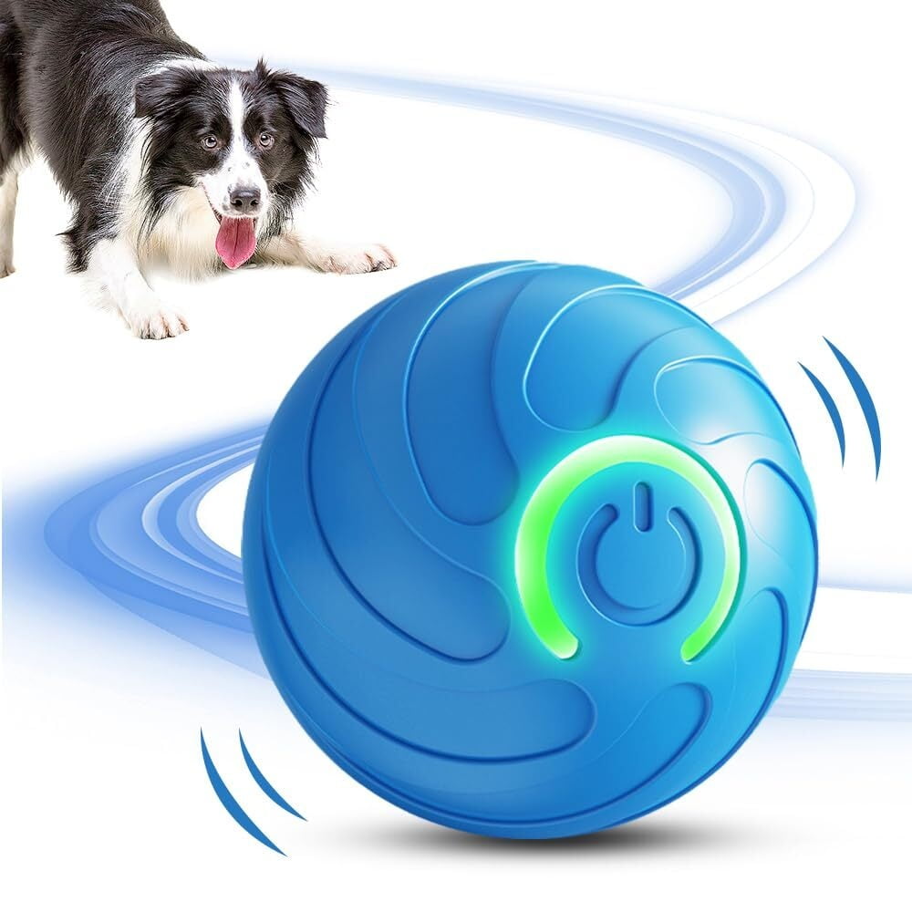 ZHIS 2025 New Vibrating Dog Ball, Automatic Moving Dog Ball, Pet Bounce ...