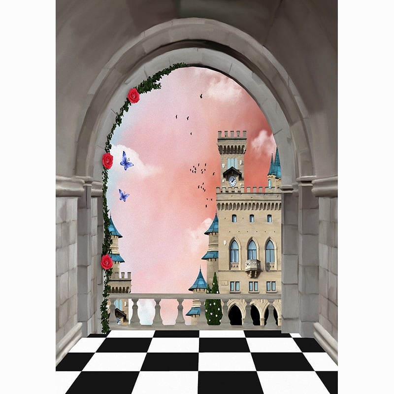 ZHISUXI Castle Theme Photography Backdrops Props Stairs Wedding ...