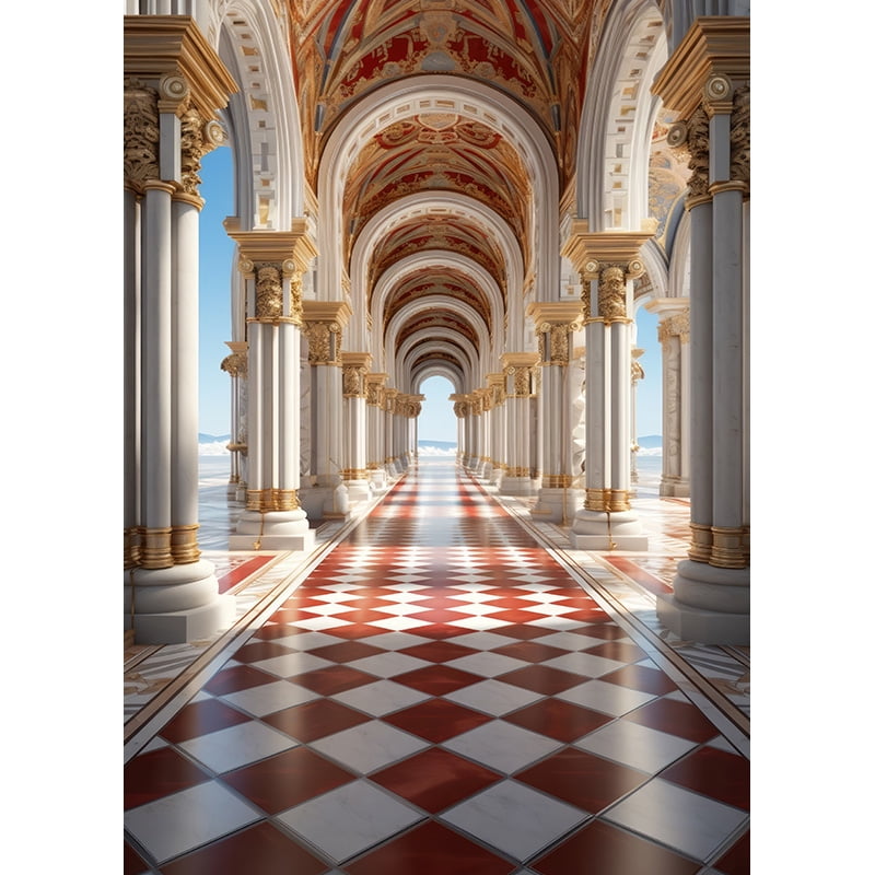 ZHISUXI Castle Theme Photography Backdrops Props Stairs Wedding ...