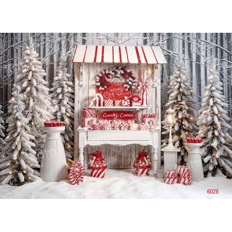 ZHISUXI Christmas Day Fireplace Photography Backdrops Gift Box Candy ...