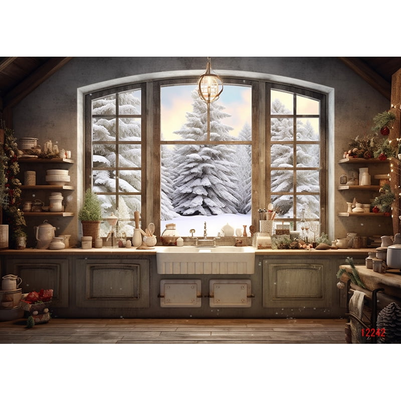 ZHISUXI Christmas Day Fireplace Photography Backdrops New Year Candy ...
