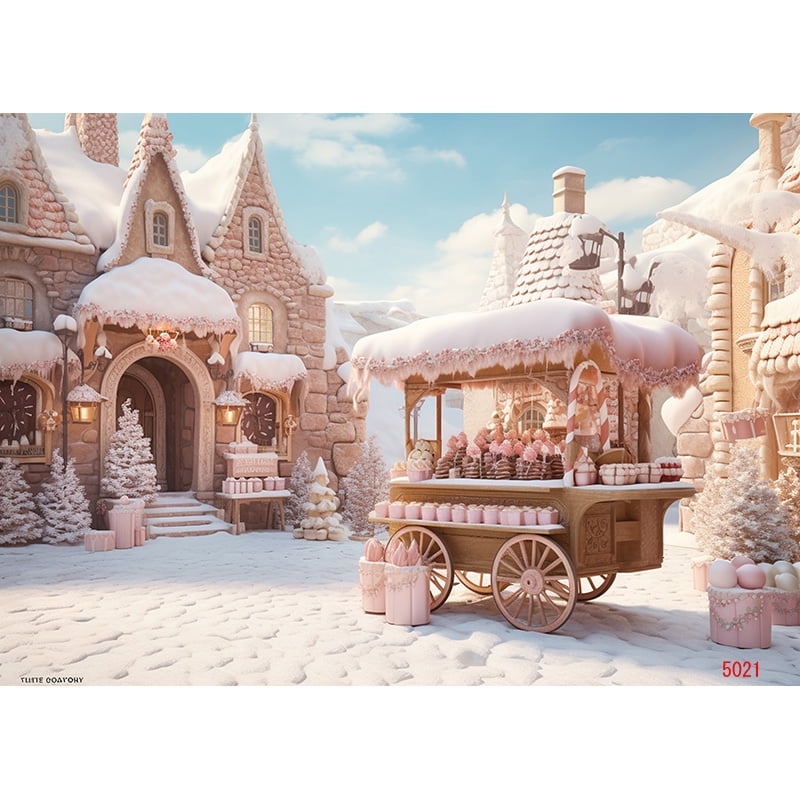 ZHISUXI Christmas Day Fireplace Photography Backdrops New Year Candy ...