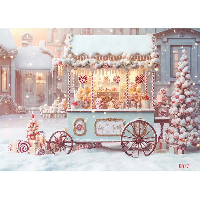 ZHISUXI Christmas Day Fireplace Photography Backdrops New Year Candy ...
