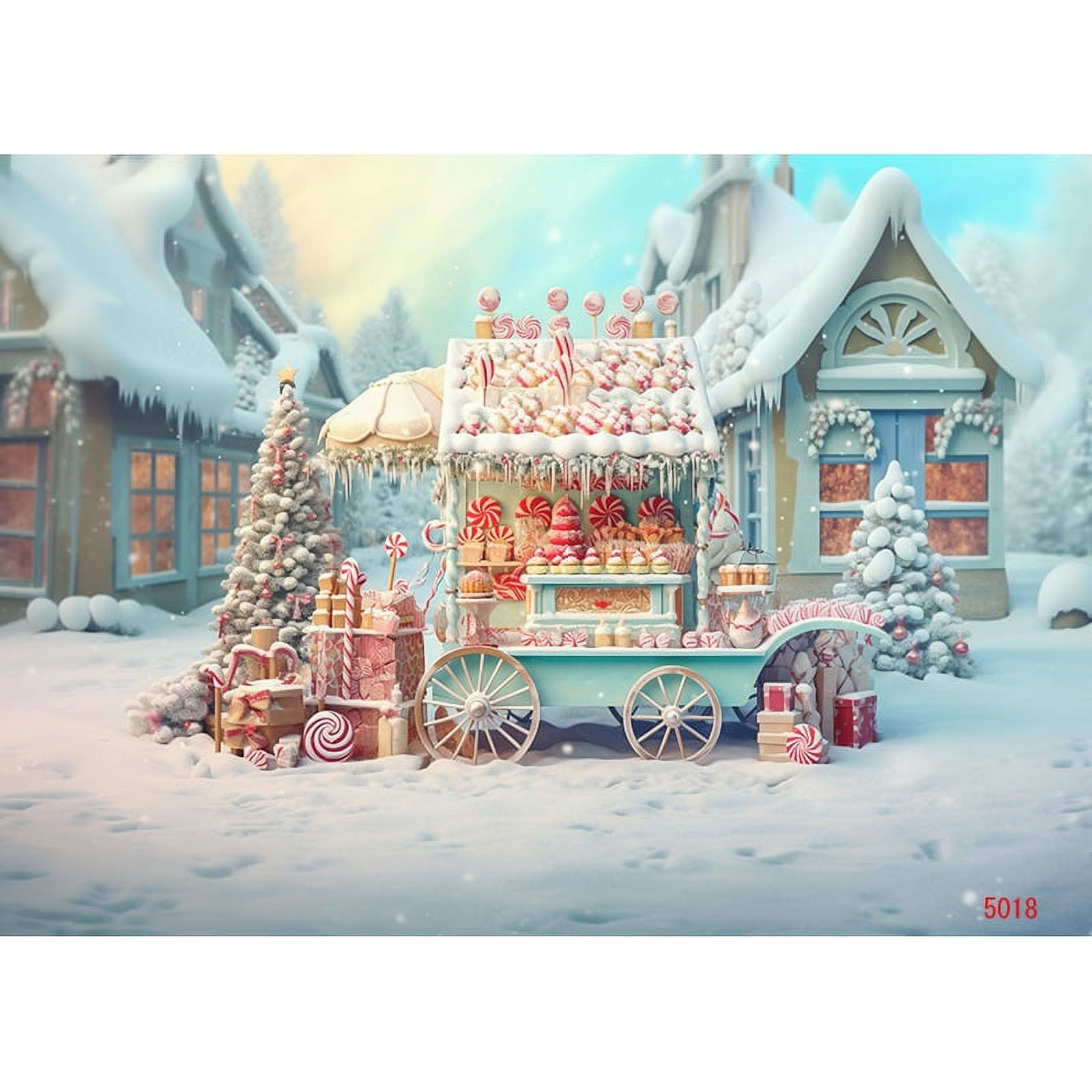 ZHISUXI Christmas Day Fireplace Photography Backdrops New Year Candy ...