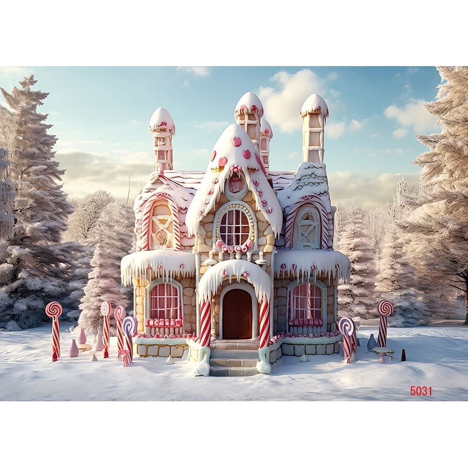 ZHISUXI Christmas Day Fireplace Photography Backdrops New Year Candy ...