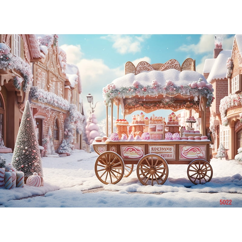 ZHISUXI Christmas Day Fireplace Photography Backdrops New Year Candy ...