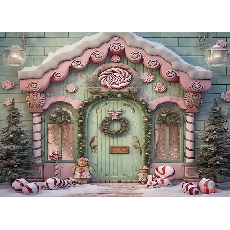 ZHISUXI Christmas Day Fireplace Photography Backdrops New Year Candy ...