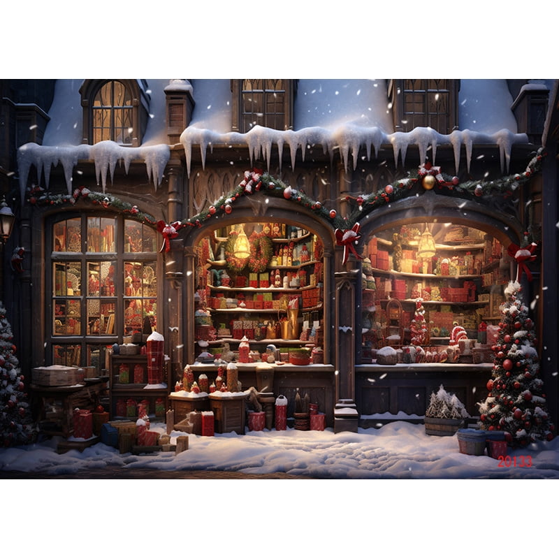 ZHISUXI Christmas Day Fireplace Photography Backdrops New Year Candy ...