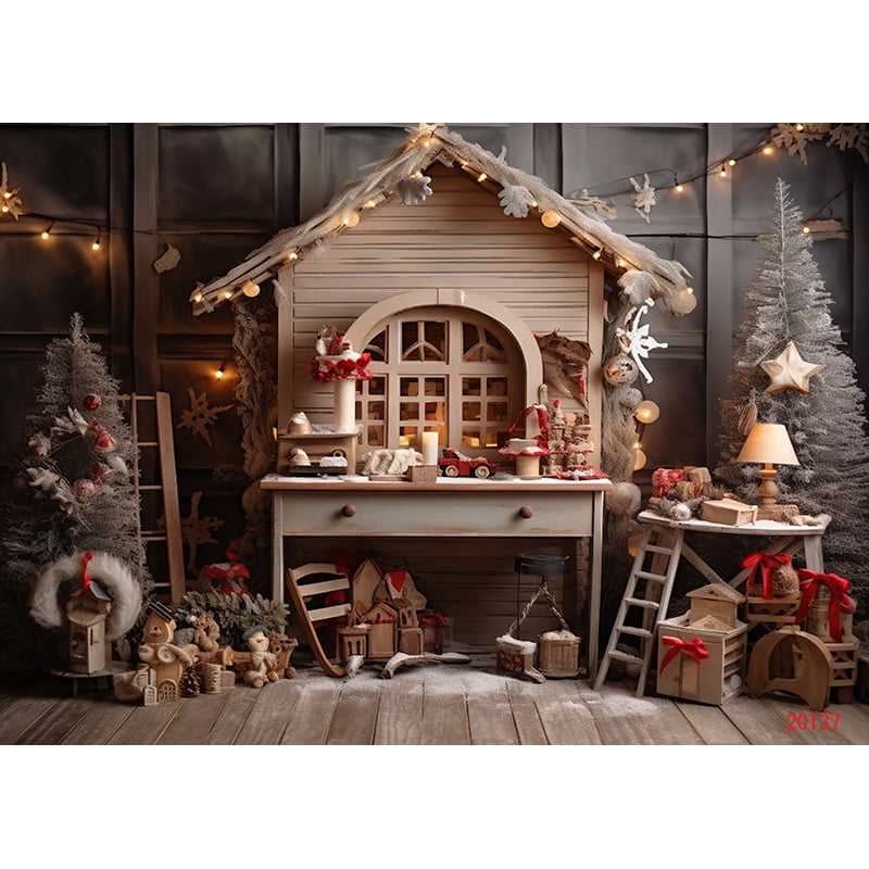 ZHISUXI Christmas Day Fireplace Photography Backdrops New Year Candy ...