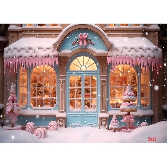 ZHISUXI Christmas Day Fireplace Photography Backdrops New Year Candy ...