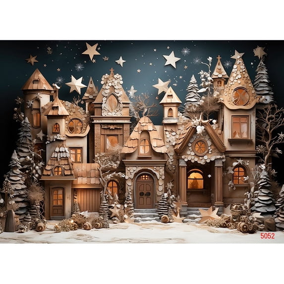 ZHISUXI Christmas Day Fireplace Photography Backdrops New Year Candy ...