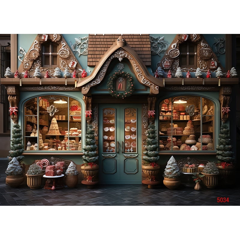 ZHISUXI Christmas Day Fireplace Photography Backdrops New Year Candy ...