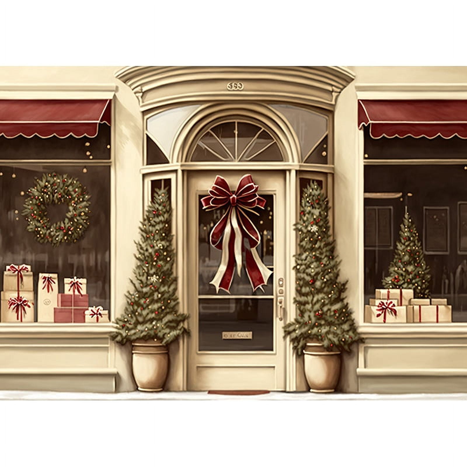 ZHISUXI Christmas Day Fireplace Photography Backdrops Prop Window ...