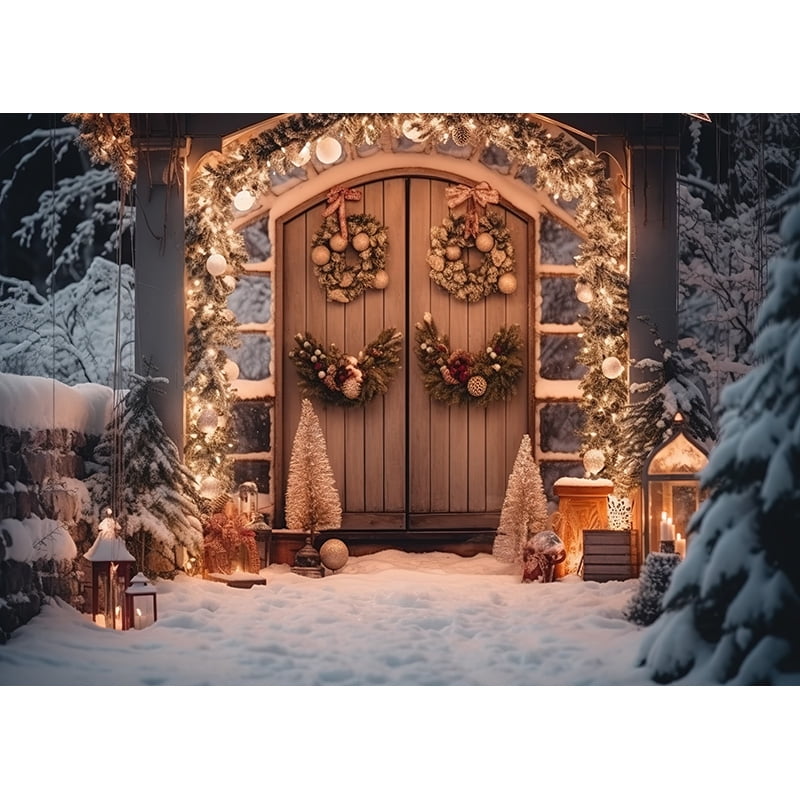 ZHISUXI Christmas Day Fireplace Photography Backdrops Prop Window ...