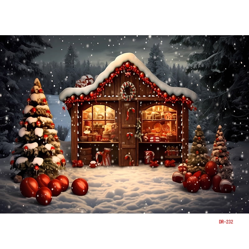 ZHISUXI Christmas Day Fireplace Photography Backdrops Prop Window ...