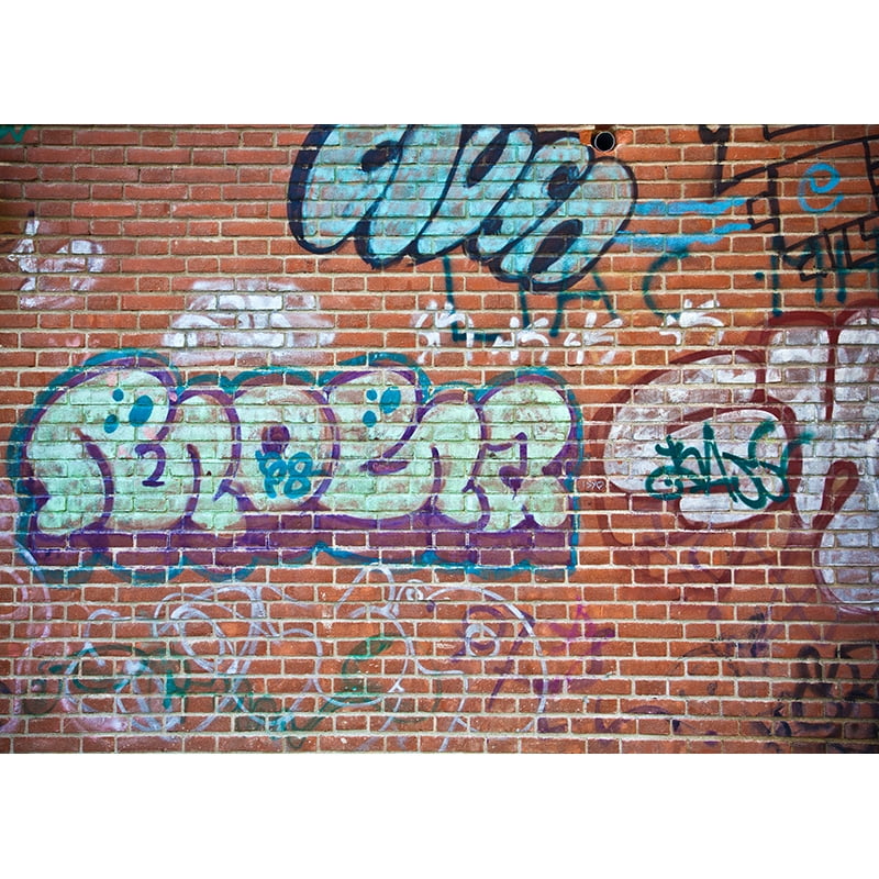 ZHISUXI Graffiti Antique Brick Wall Photography Backdrops Props Cement ...