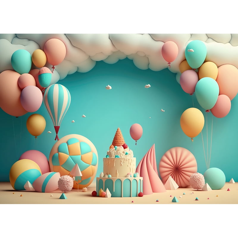 ZHISUXI Happy Birthday Photography Backdrops Newborn Airballoon ...