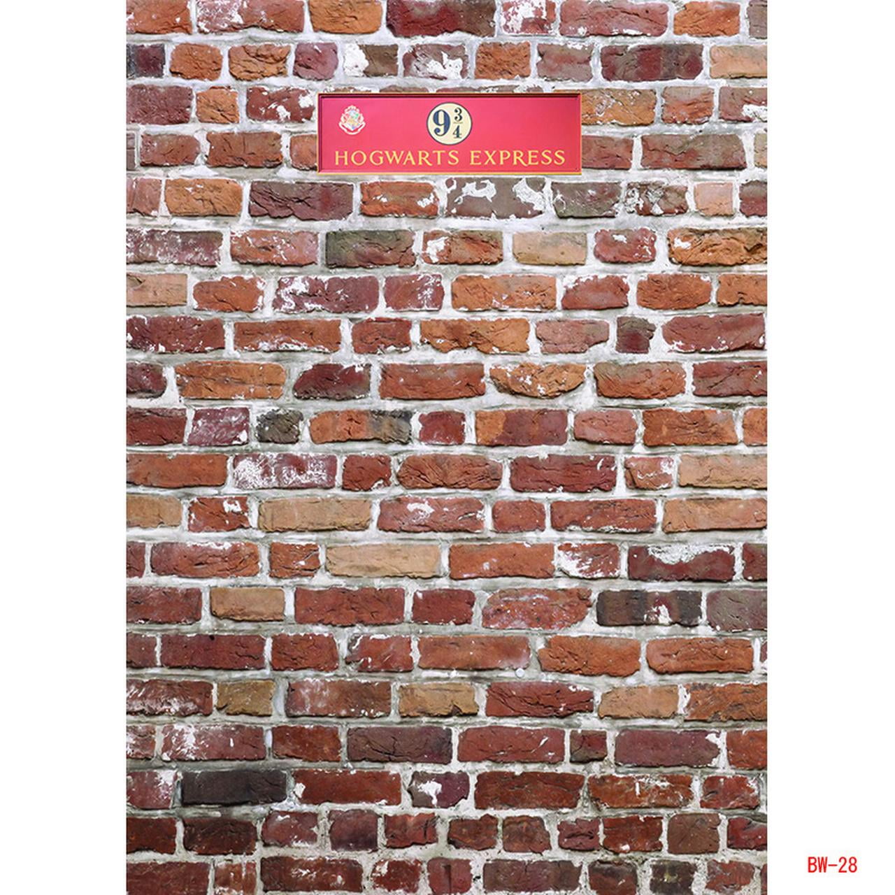 ZHISUXI Platform 9 3/4 King Railway Station Photography Background Heaven Magic School Brick ...