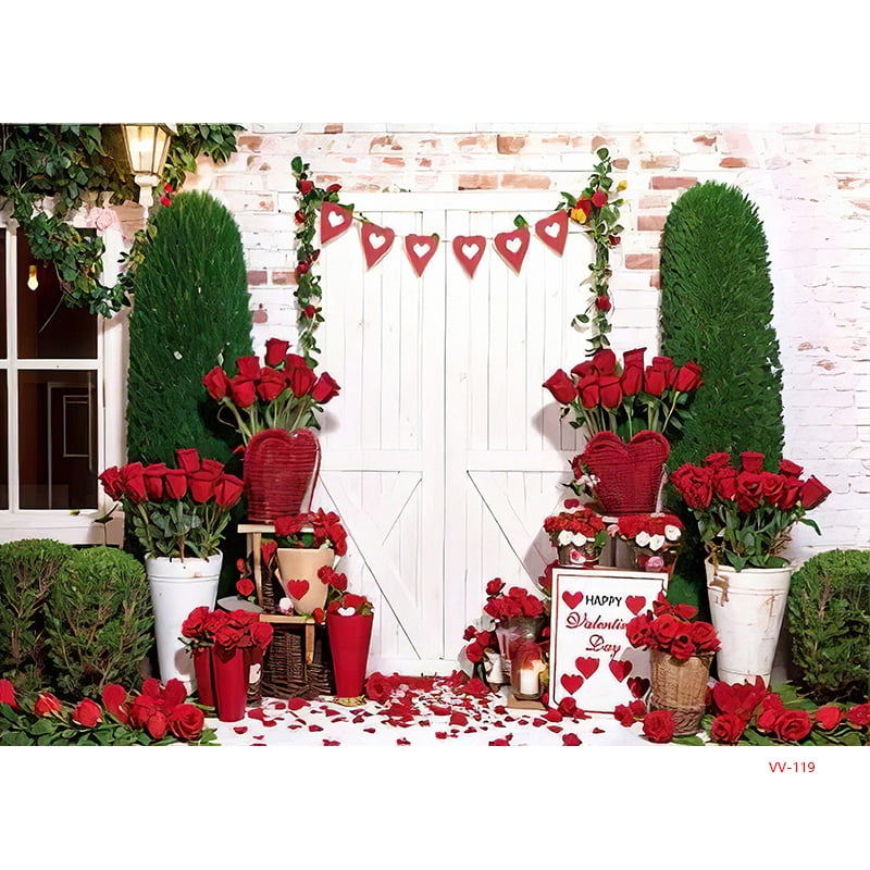 ZHISUXI Valentine's Day Photography Backdrops Props Lover Rose Flower ...