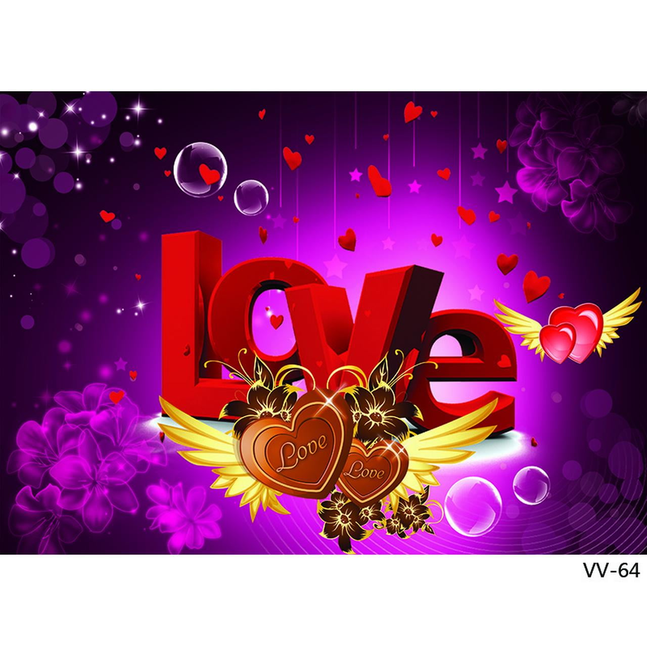 ZHISUXI Valentine's Day Photography Backdrops Props Lover Rose Flower ...