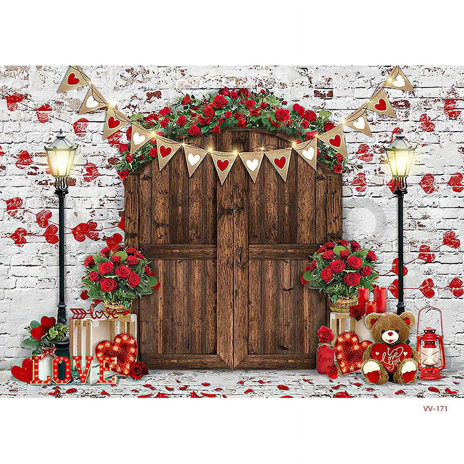 ZHISUXI Valentine's Day Wedding Photography Backdrops Props Rose Love ...