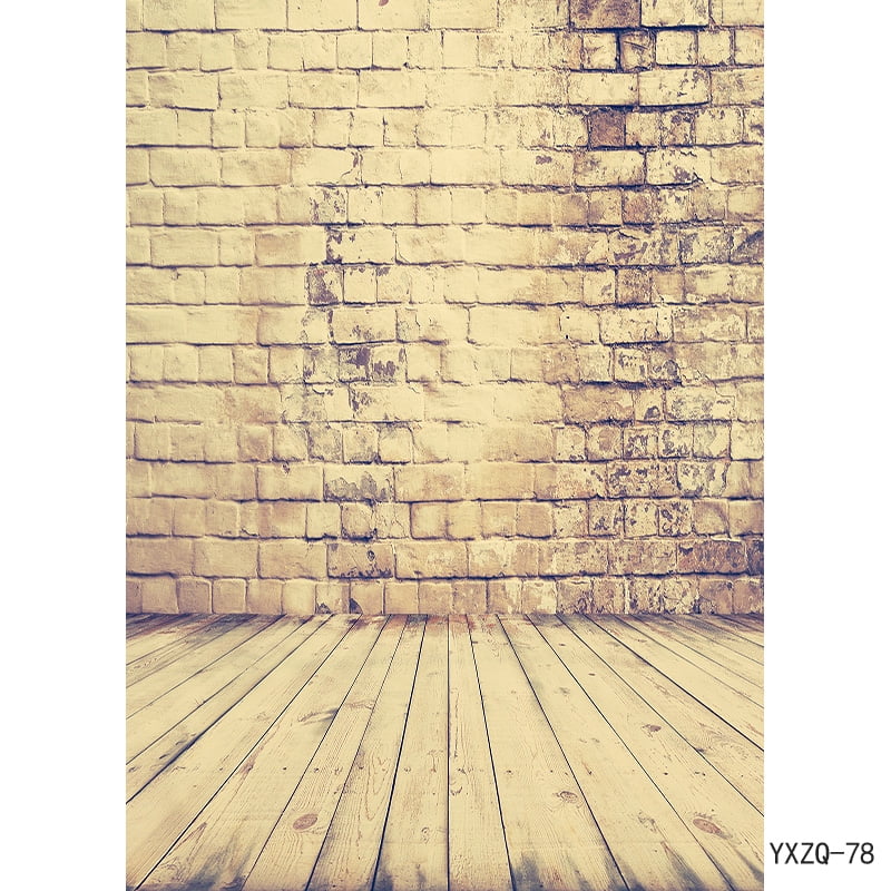 ZHISUXI Vinyl Custom Brick Wall Wooden Floor Photography Backdrops ...