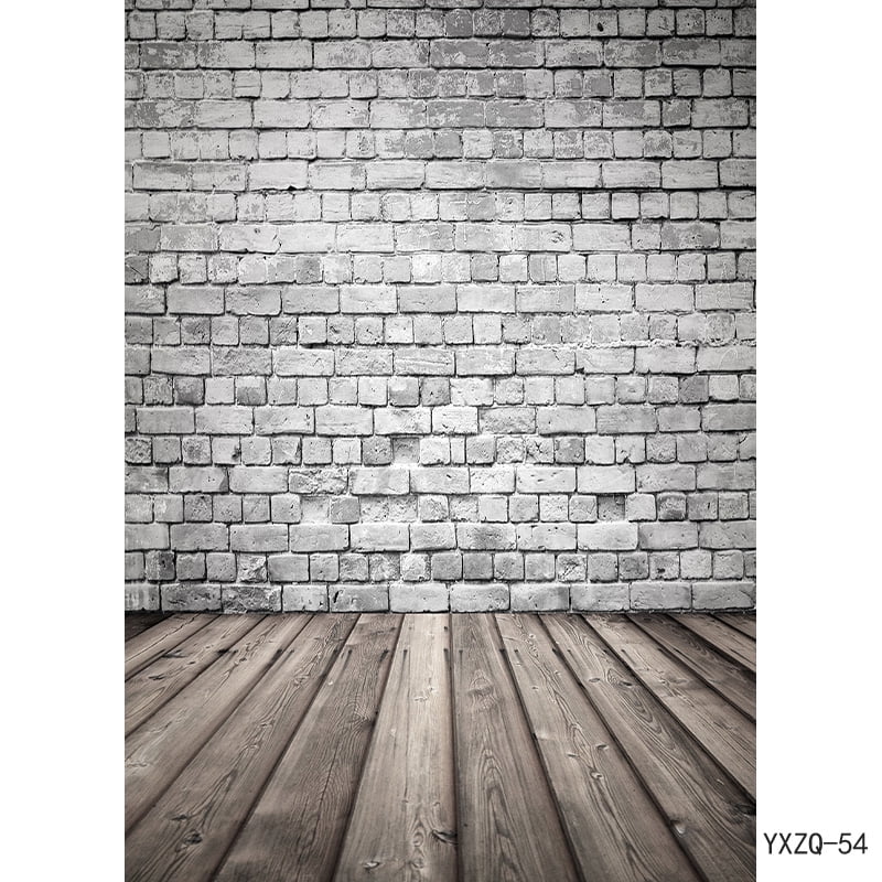 ZHISUXI Vinyl Custom Brick Wall Wooden Floor Photography Backdrops ...
