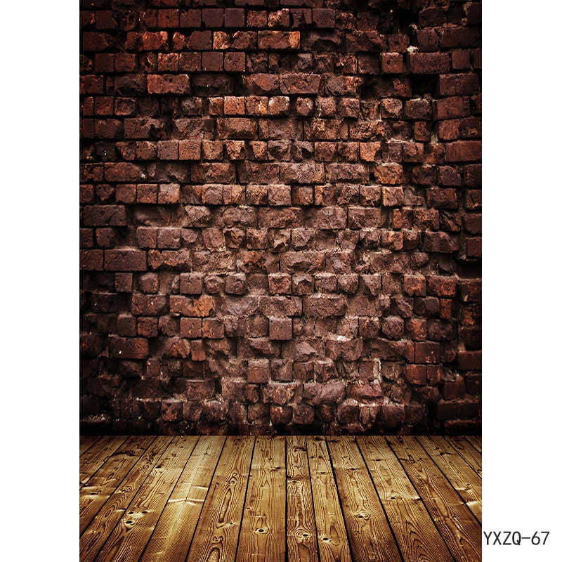 ZHISUXI Vinyl Custom Brick Wall Wooden Floor Photography Backdrops ...