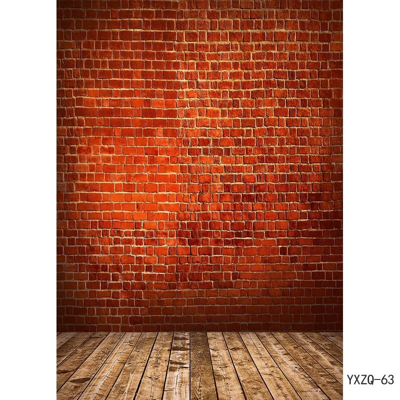 ZHISUXI Vinyl Custom Brick Wall Wooden Floor Photography Backdrops ...
