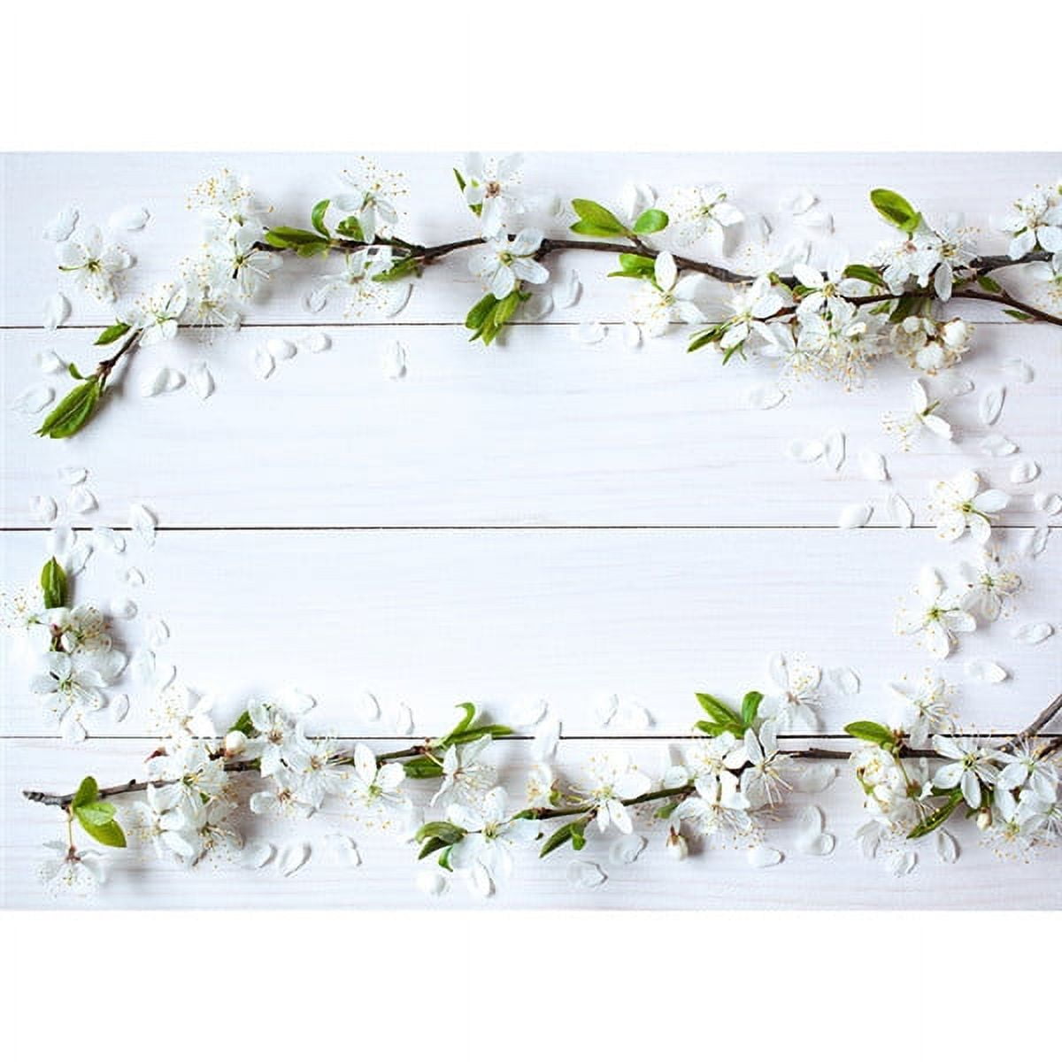 ZHISUXI Vinyl Custom Photography Backdrops Flower and wood Planks Theme ...