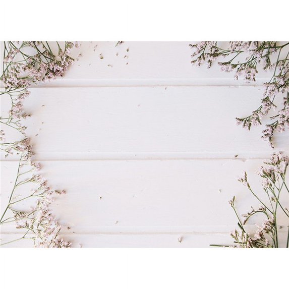ZHISUXI Vinyl Custom Photography Backdrops Flower and wood Planks Theme ...
