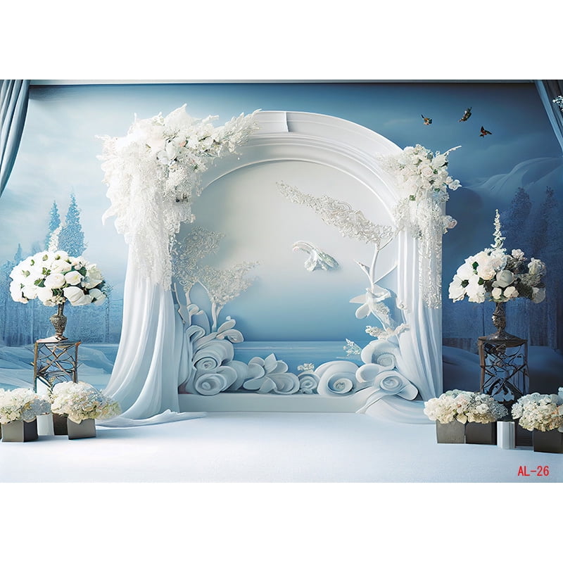 ZHISUXI Wedding Interior r Abundance Of Flowers Background Valentine's ...