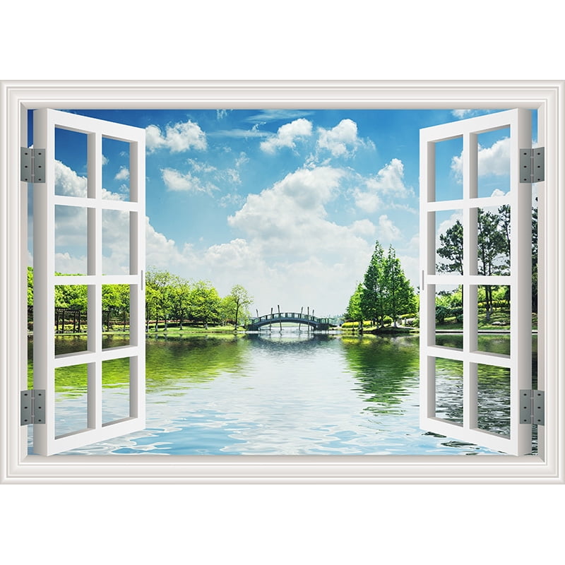 ZHISUXI Window Beach Coconut Tree Photography Backdrops Props Scenery ...