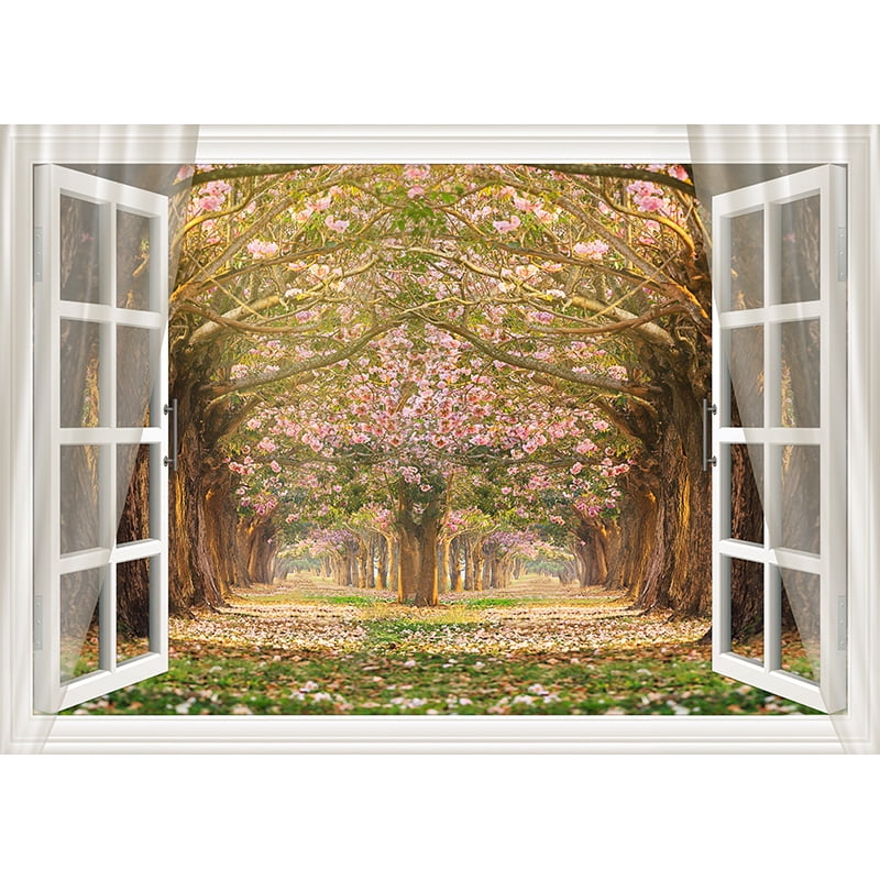 ZHISUXI Window Beach Coconut Tree Photography Backdrops Props Scenery ...