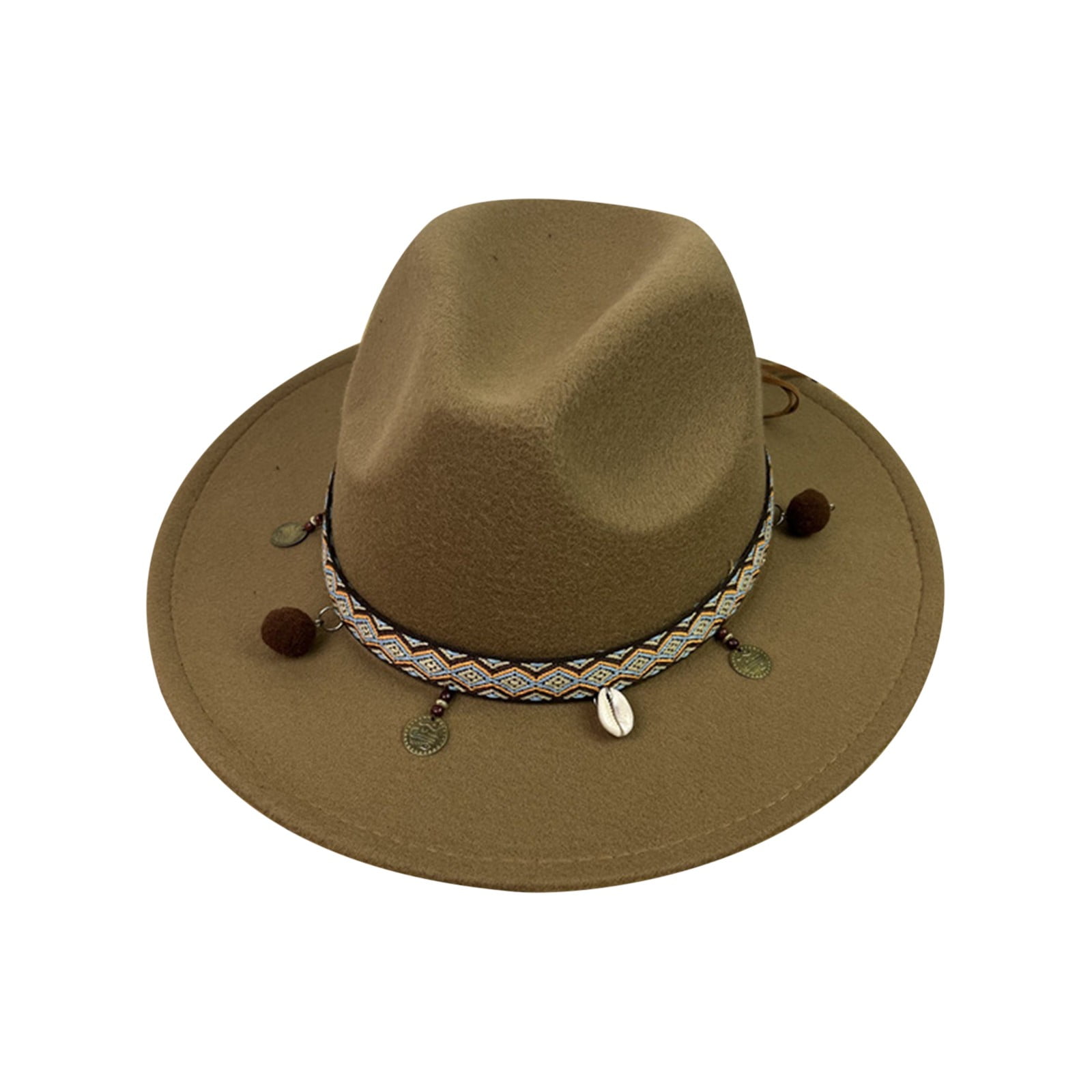 ZHIZAIHU Cowboy Hats for Men Women Classic Hard Felt Western Cowboy ...