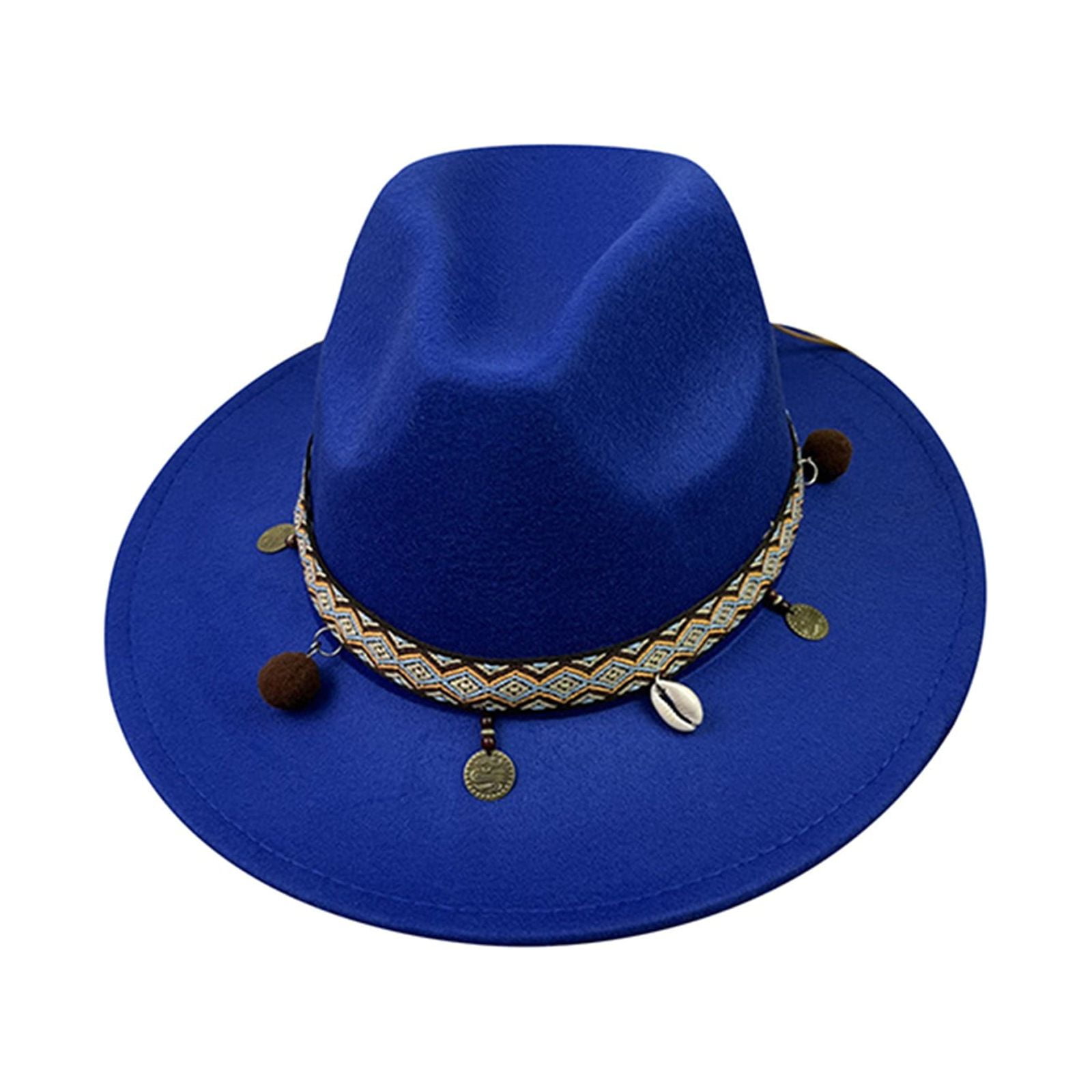 ZHIZAIHU Cowboy Hats for Men Women Classic Hard Felt Western Cowboy ...