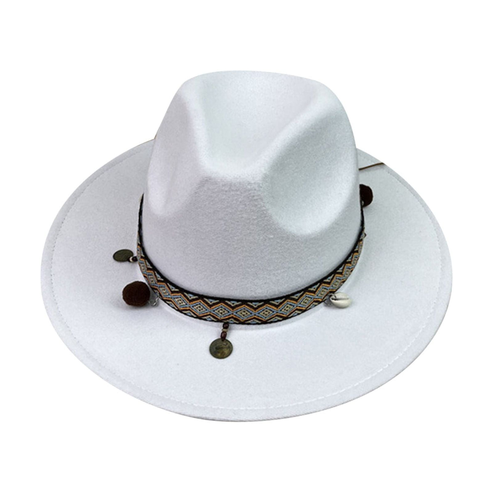 ZHIZAIHU Cowboy Hats for Men Women Classic Hard Felt Western Cowboy ...