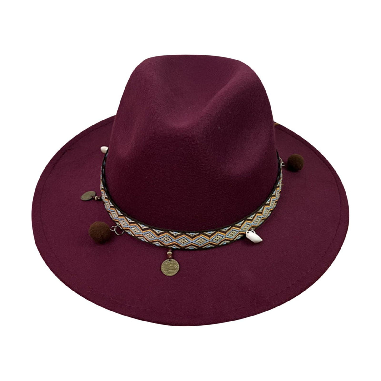 ZHIZAIHU Cowboy Hats for Men Women Classic Hard Felt Western Cowboy ...