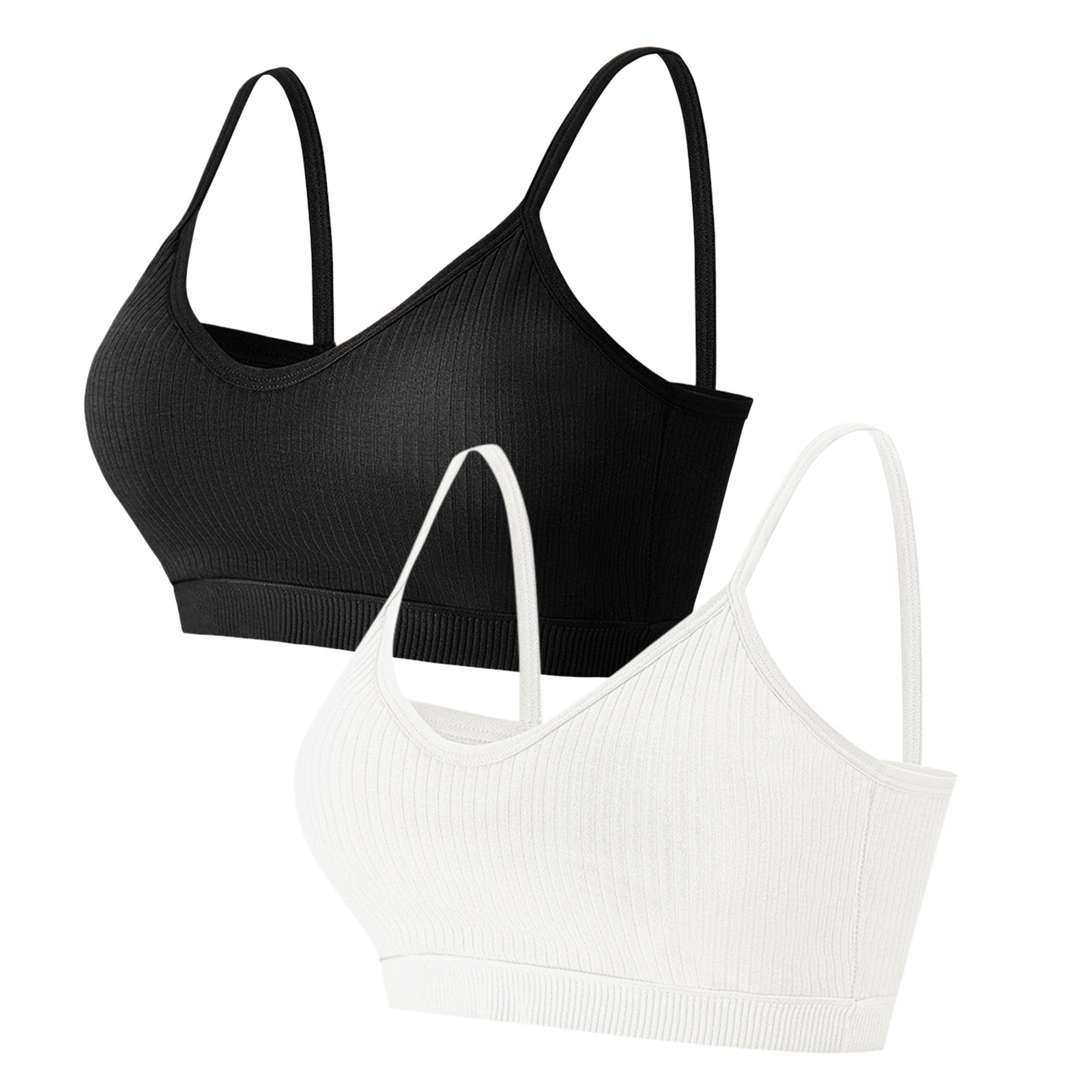 ZHIZAIHU Women 2PCS Seamless Full Figure Sports Bras Pull Over Vest ...