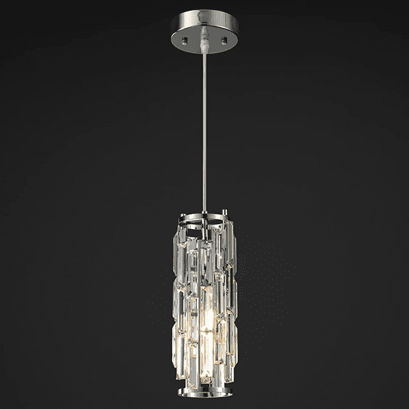 ZHLWIN Modern LED Pendant Light, Chrome Mini Crystal Chandeliers ...