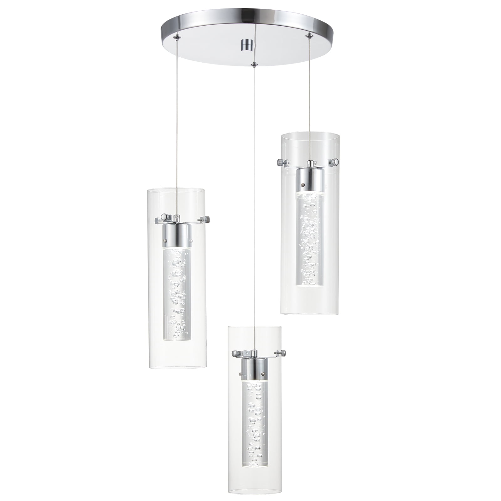 ZHLWIN 3 Light Pendant Ceiling Light Fixture, Integrated LED Hanging ...
