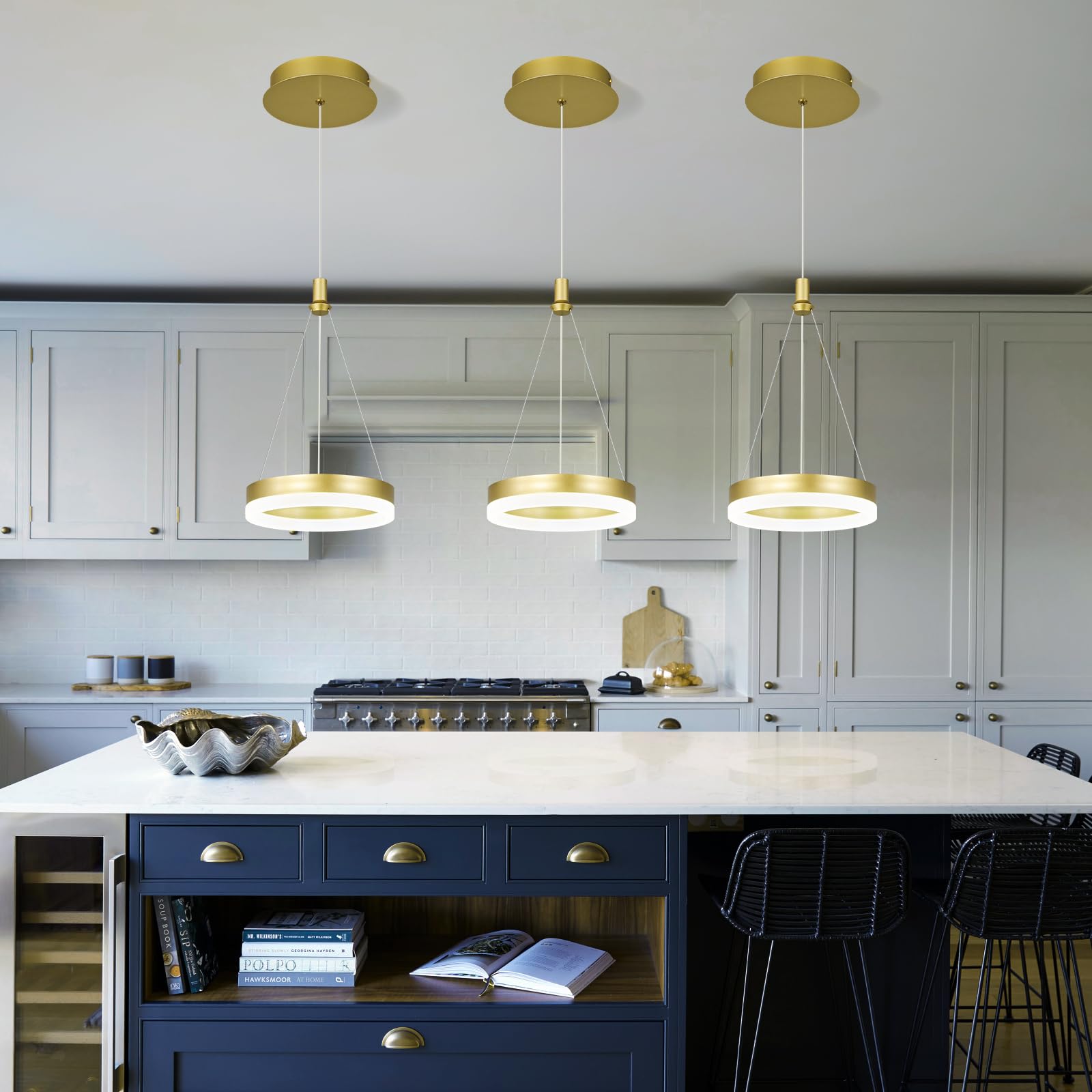 ZHLWIN 9 Light Modern Crystal Chandelier Dimmable LED Gold Spiral Foyer ...