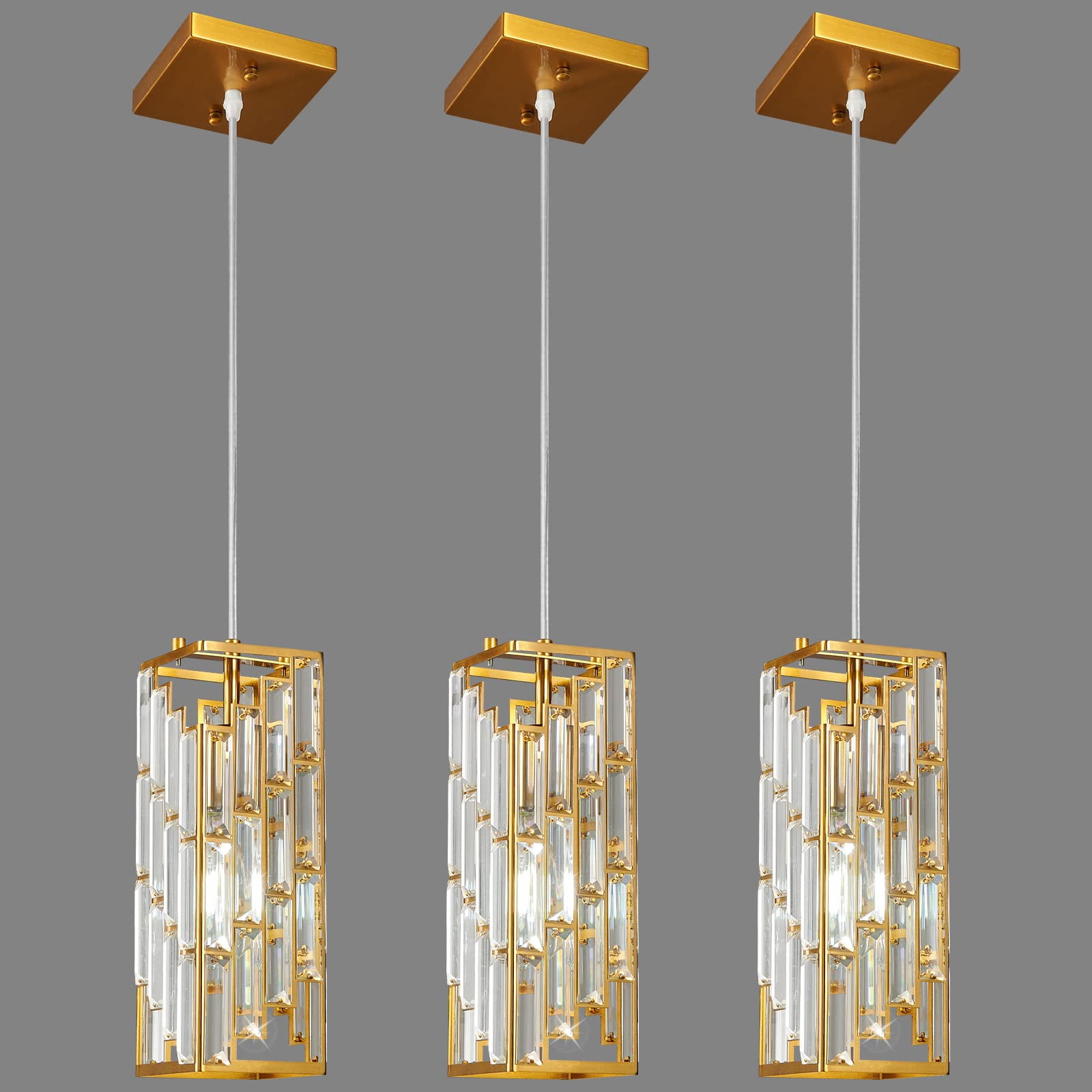 ZHLWIN Gold Pendant Lighting Modern Pendant Light, Mini Crystal ...