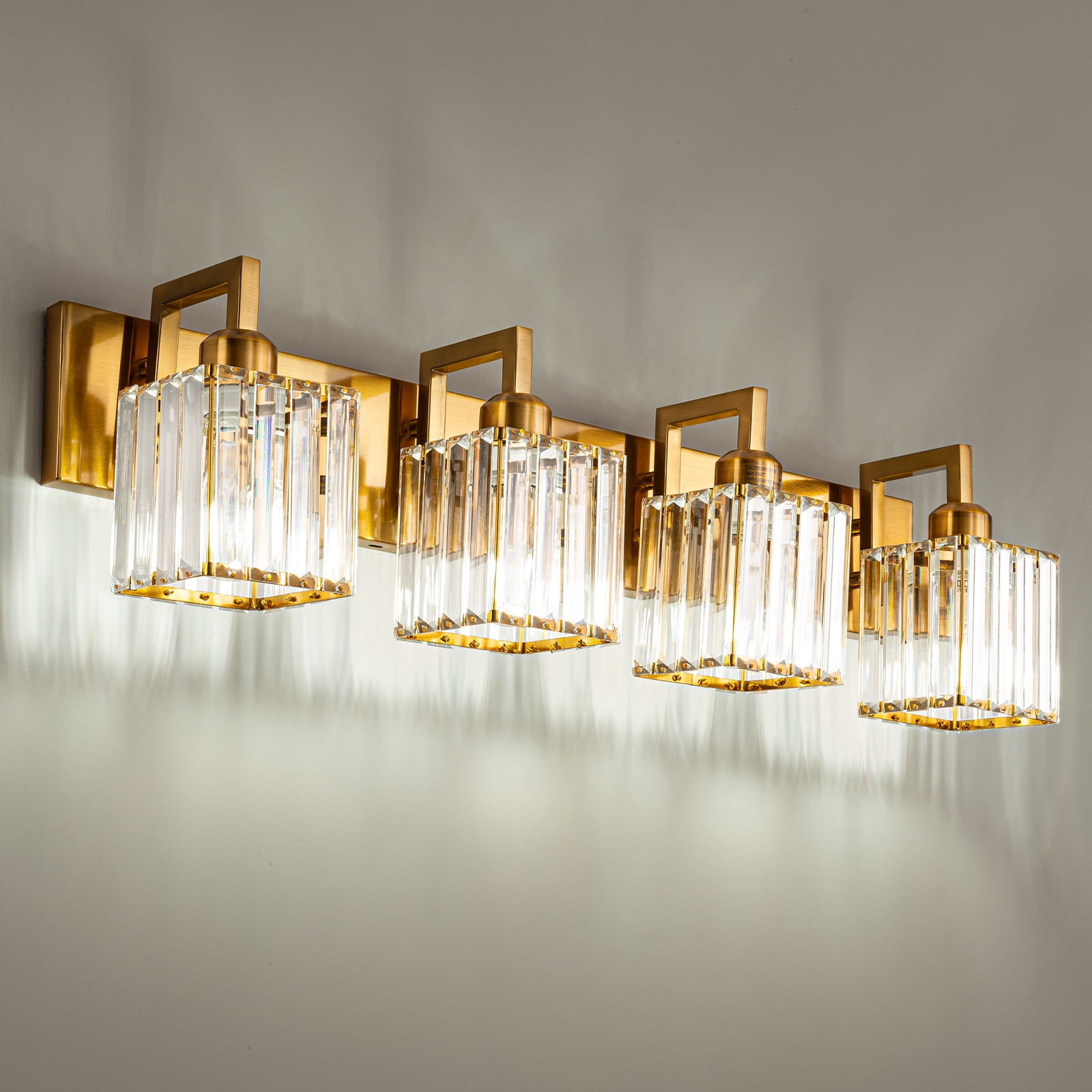 ZHLWIN Modern Crystal Bathroom Vanity Light 4-Lights Gold Modern ...