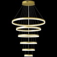 ZHLWIN Modern LED Chandelier Lighting, 6 Rings Gold Chandelier ...